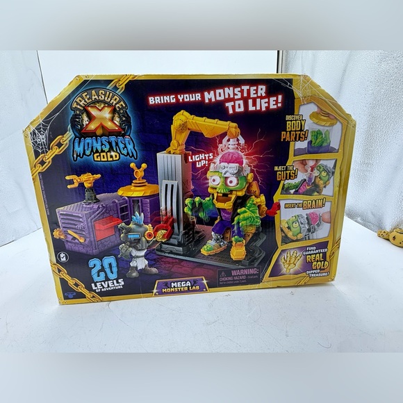 Toys | Treasure X Monster Gold Mega Monster Lab 2 Levels Of Adventure ...